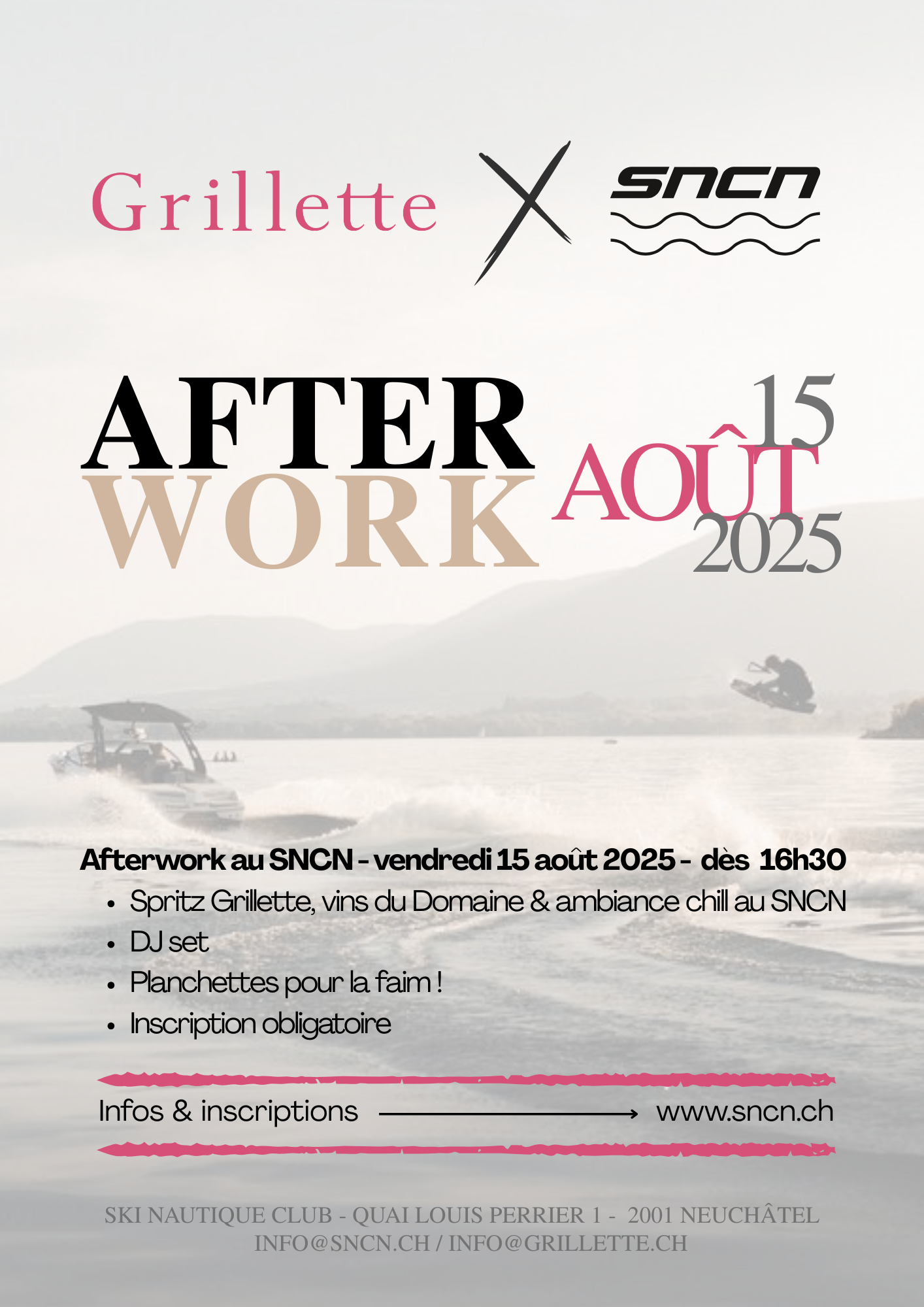 Afterwork Grillette x SNCN - Grillette Domaine De Cressier
